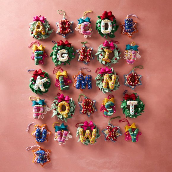 Anthropologie | Holiday | Htf Deck The Halls A Monogram Ornament | Poshmark